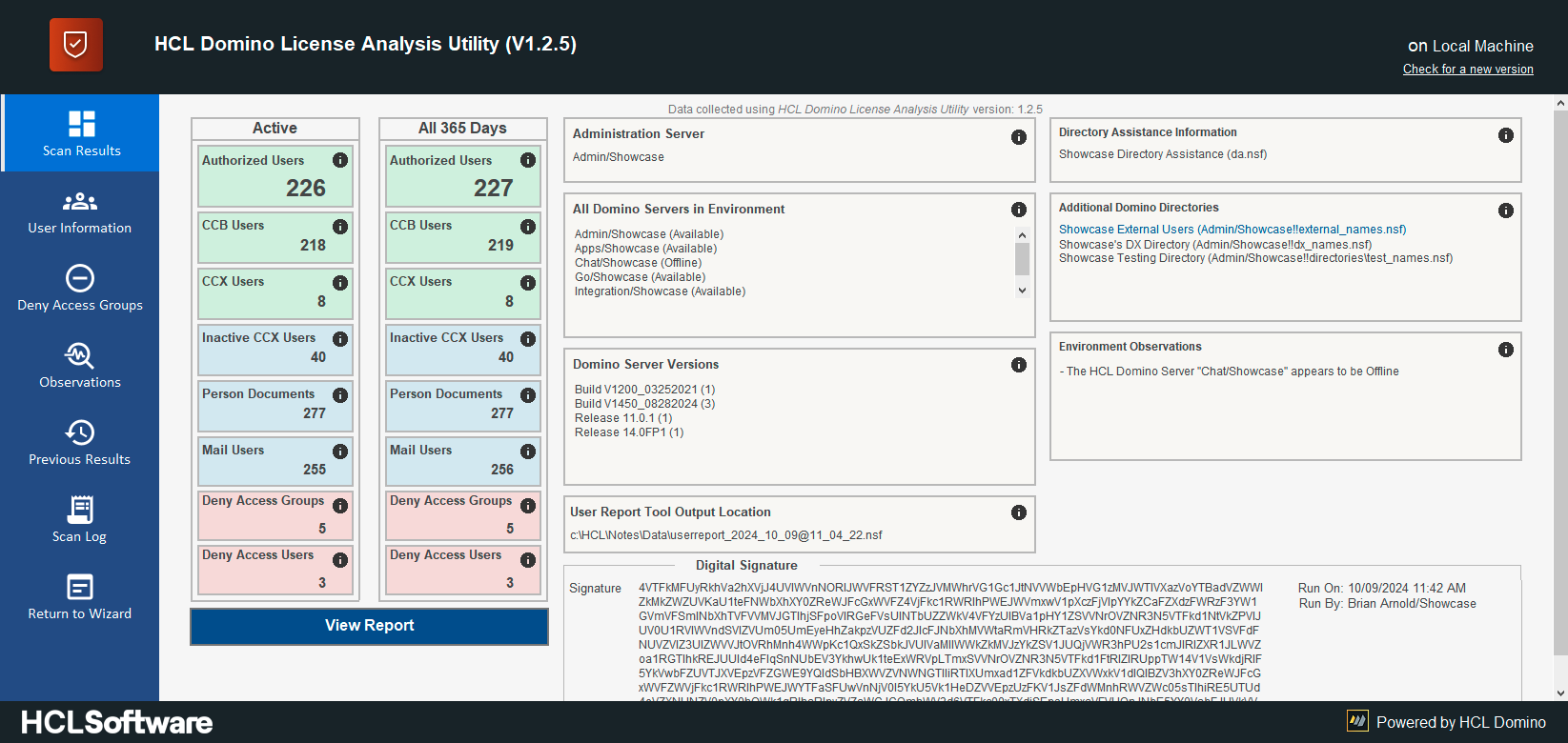 Understanding Results HCL Domino License Analysis Utility