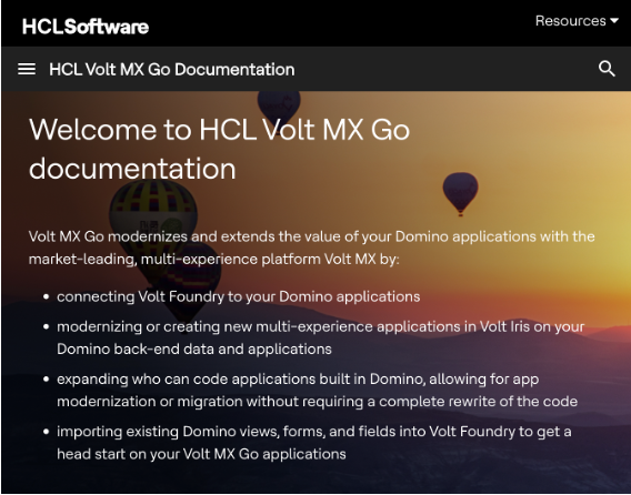 Download HCL Volt MX Go installers - HCL Volt MX Go Documentation